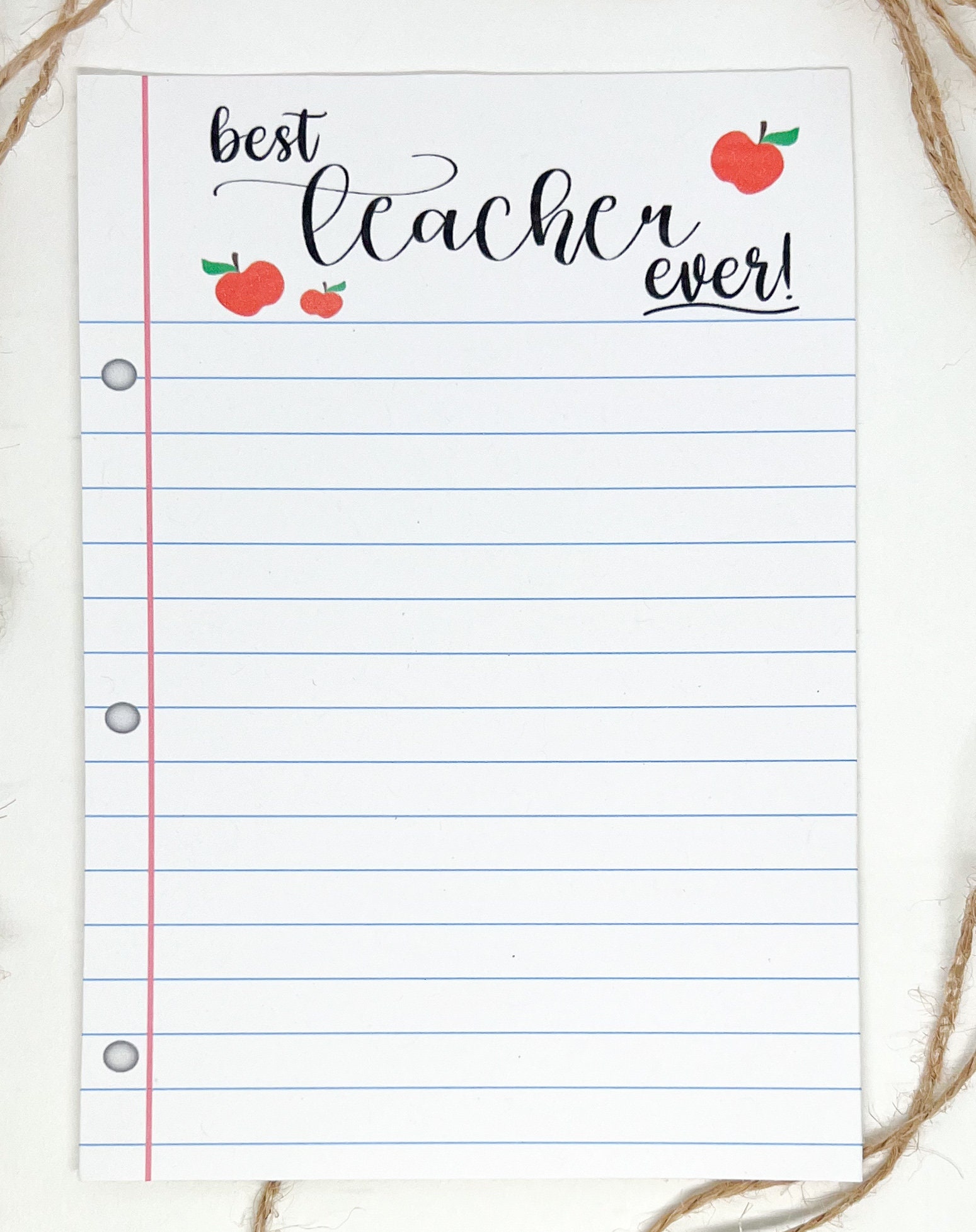 Printable Teacher Appreciation Treat Card Set Best Teacher Ever 3x7, 3 ...