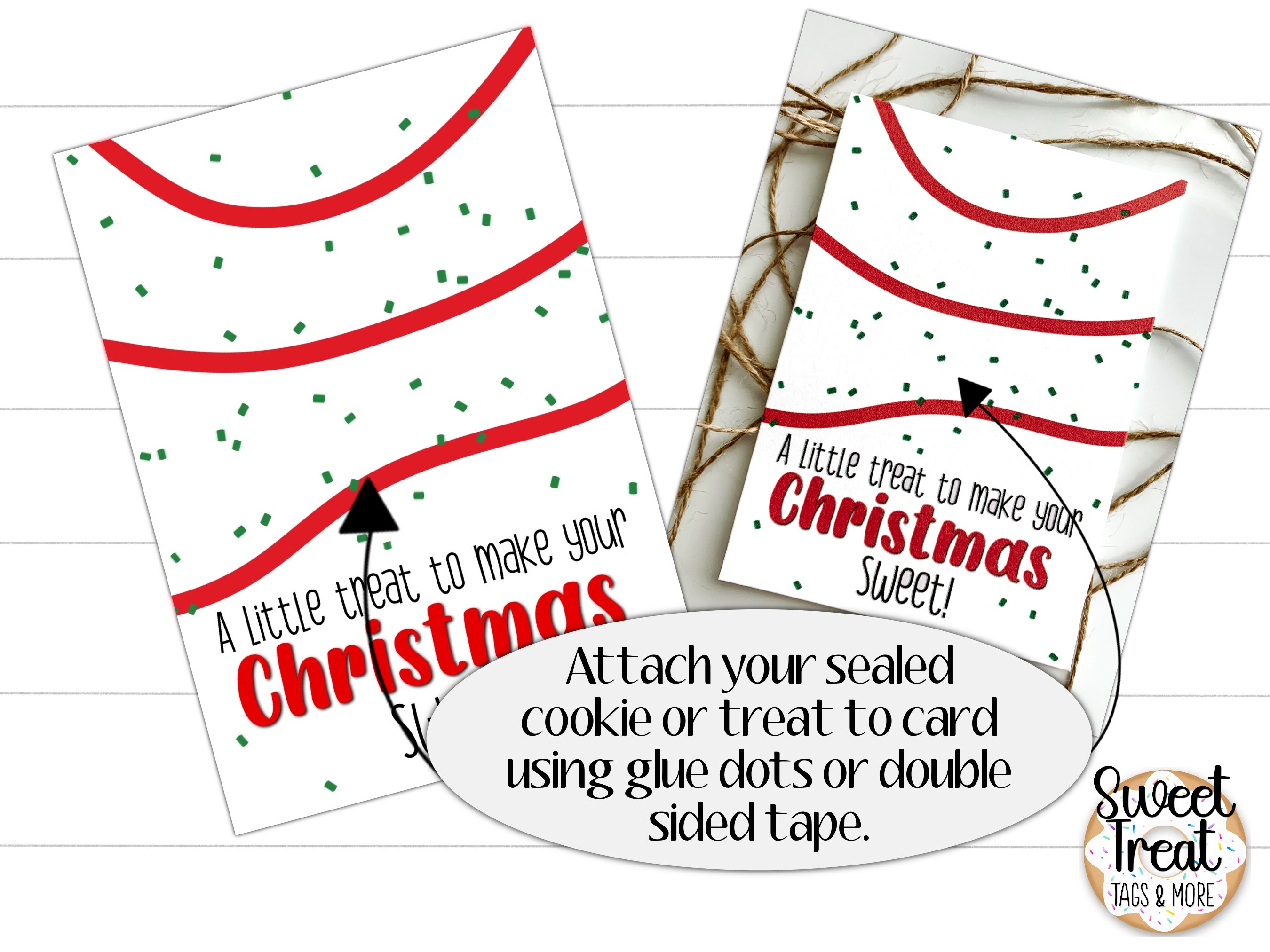 Printable Christmas Cookie Card a Little Treat to Make Your Christmas ...