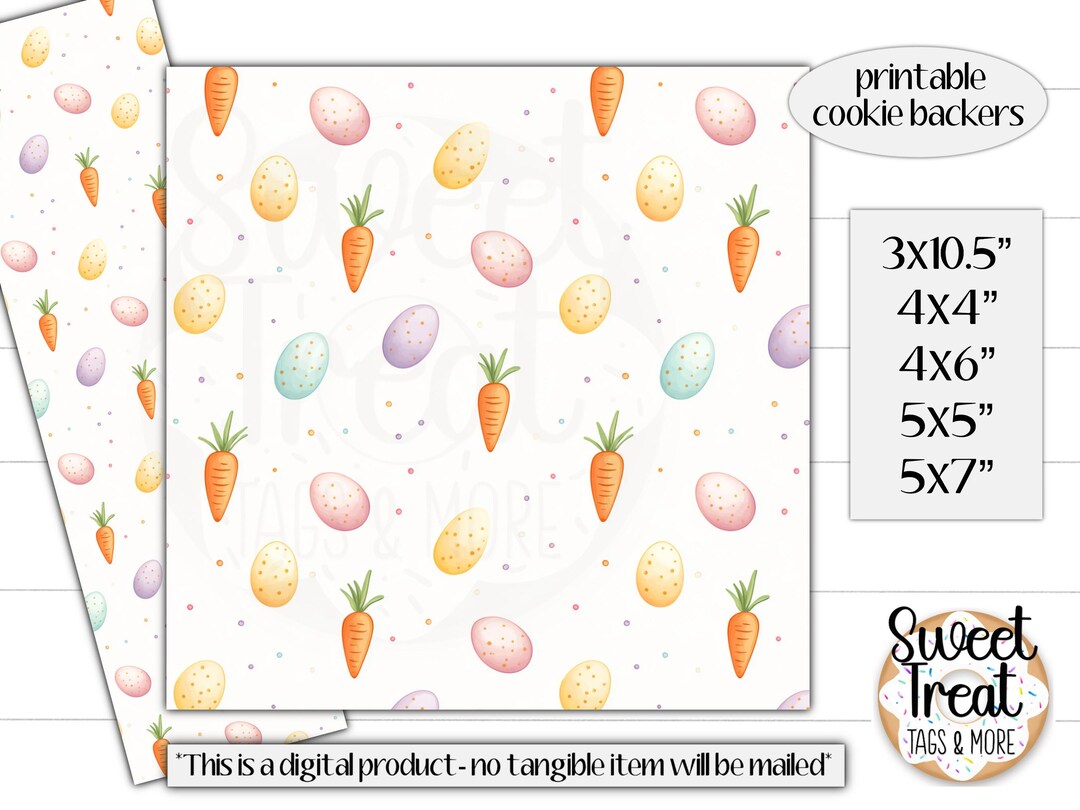 Printable Easter Cookie Backer Set - Treat Backers - Easter Cookie ...