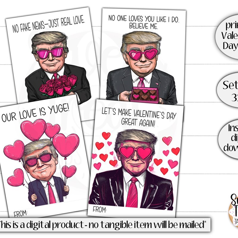 Valentines Day Cards With Trump - Etsy