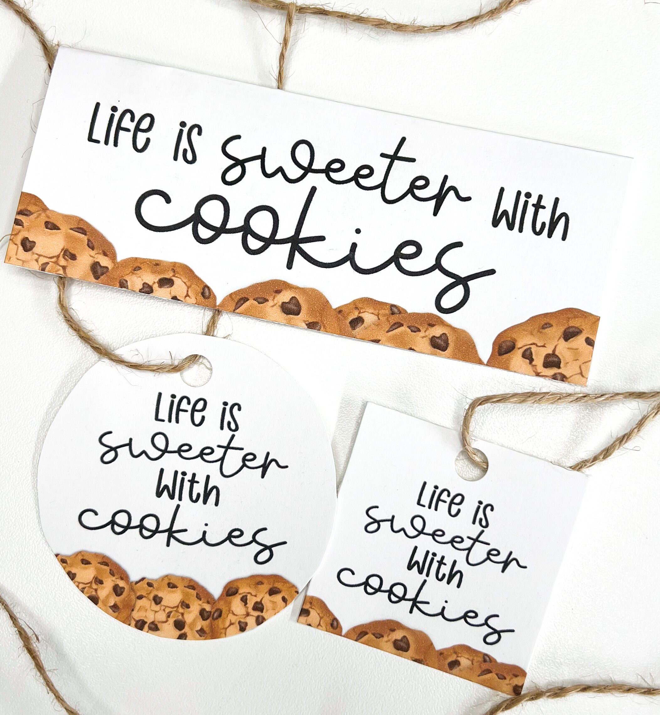 Printable Cookie Tag - Chocolate Chip Cookie Favor Tag - Chocolate Chip ...