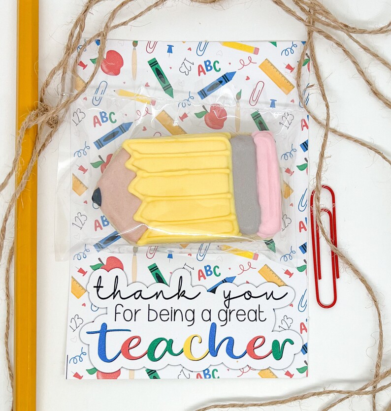 Printable Teacher Appreciation Cookie Card Thank You for Being a Great ...
