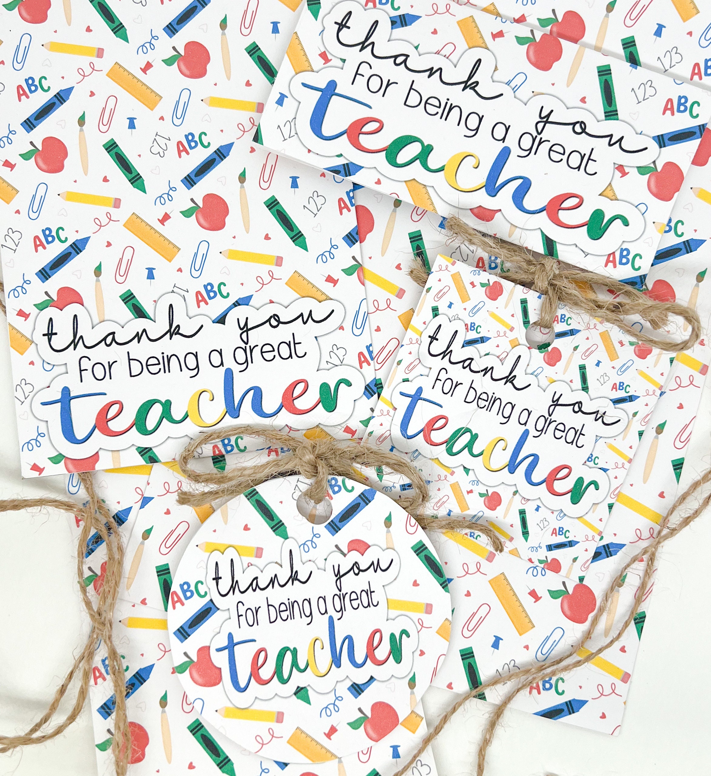 Printable Teacher Appreciation Cookie Tag Set - Round Cookie Tags 2 ...