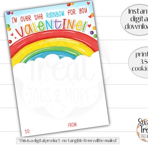 Printable Valentines Day Cookie Card - Valentines Day Candy Gram ...