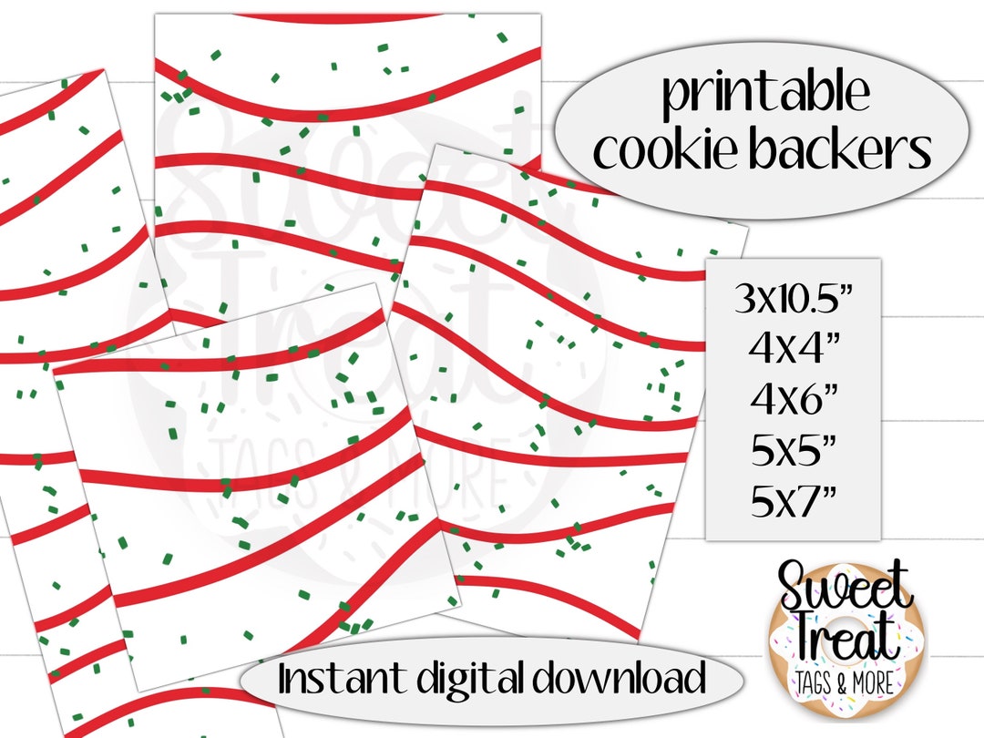 Printable Christmas Cookie Backers - A Little Treat to Make Your ...