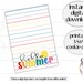Printable Summer Cookie Card Hello Summer 3.5x5 Summer Stripes Cookie ...