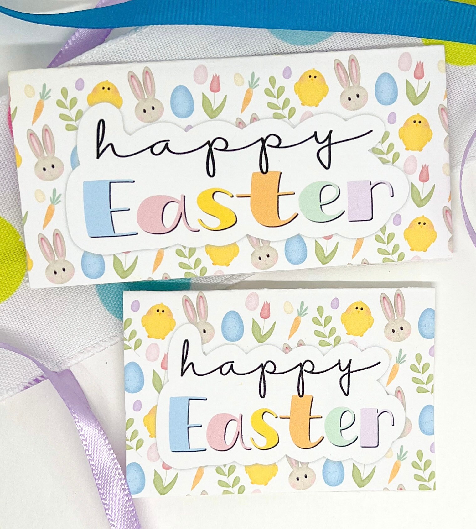 Printable Easter Cookie Topper Set Happy Easter Carrots, Bunny, Chick ...