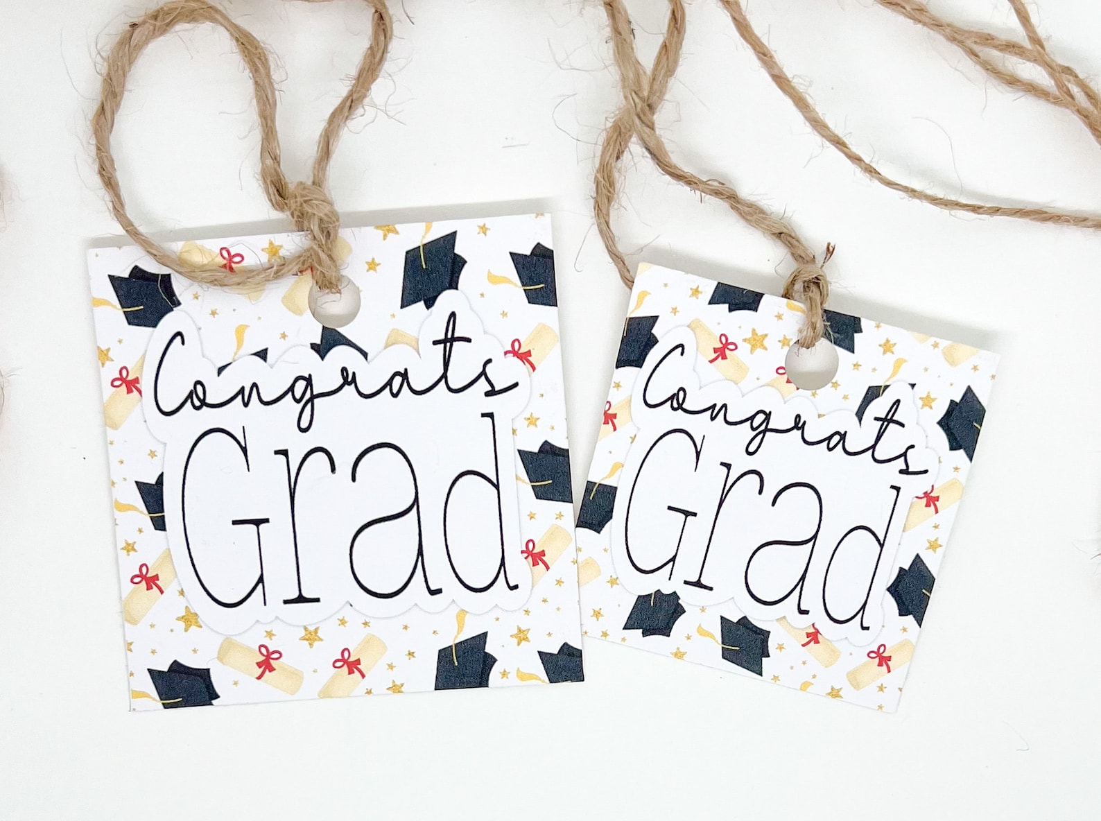 Printable Graduation Gift Tag Set Congrats Grad Gift Tag 2 2.5 ...