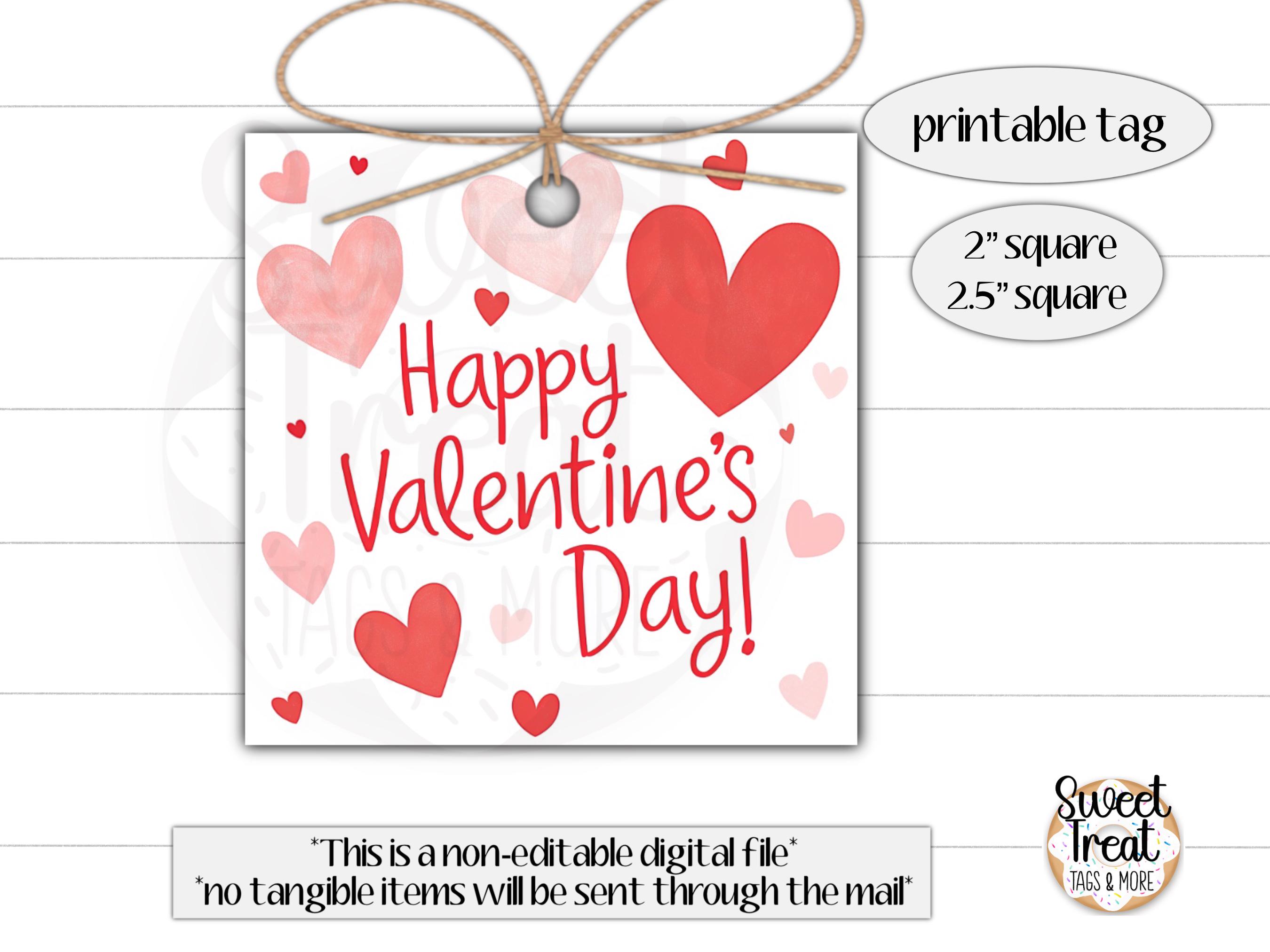 Printable Valentine's Day Cookie Tags - Valentine's Day Class Tag ...
