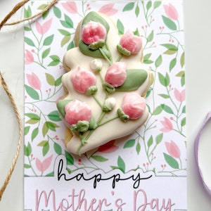 Printable Mother's Day Cookie Card - Happy Mothers Day - 3.5x5" - Pink ...