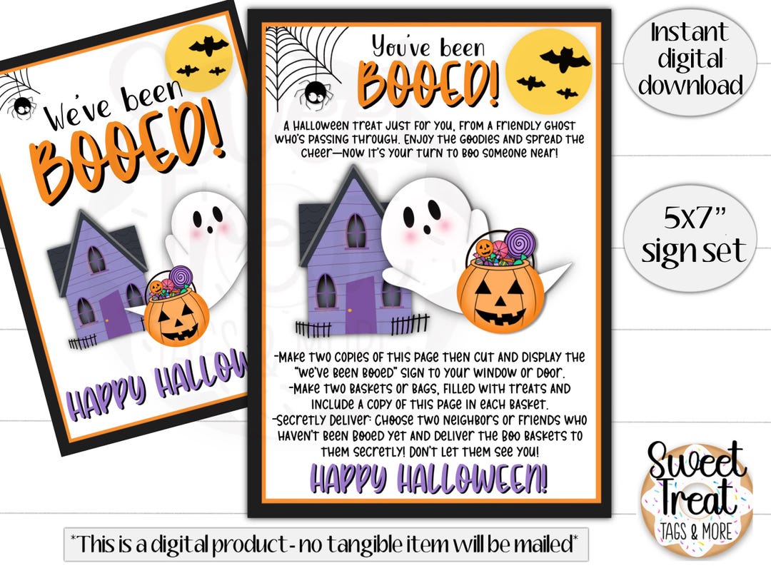 Printable You've Been Booed Game - You've Been Booed Halloween Game ...