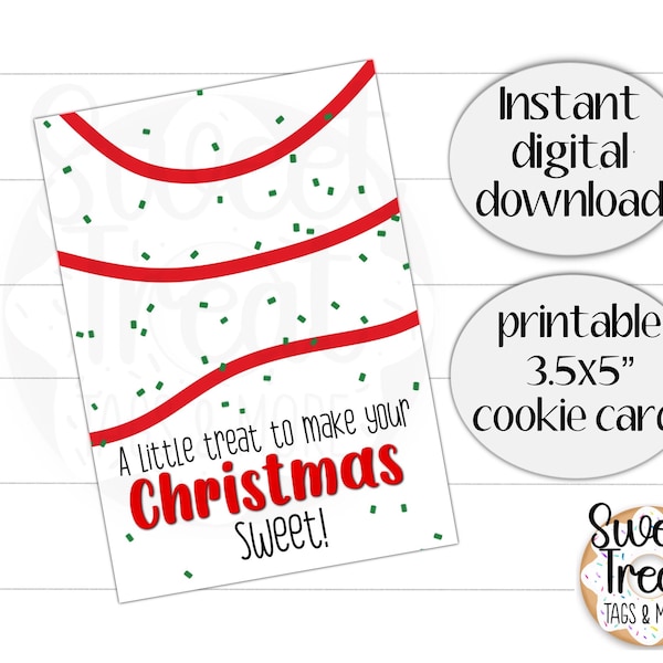 Christmas Cookie Card - Etsy
