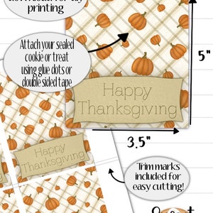 Printable Thanksgiving Cookie Card - Happy Thanksgiving Pumpkin Cookie ...
