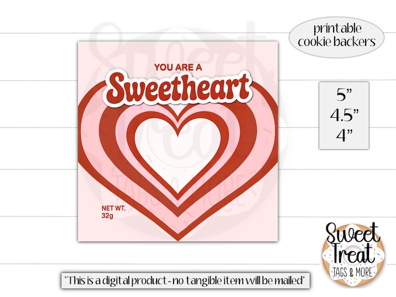 Printable Valentine's Day Cookie Backers - Valentine's Day Cookie ...