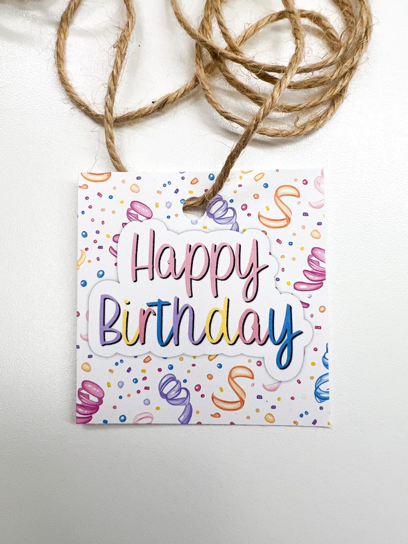 Printable Birthday Gift Tags - Happy Birthday Gift Tag - Birthday ...
