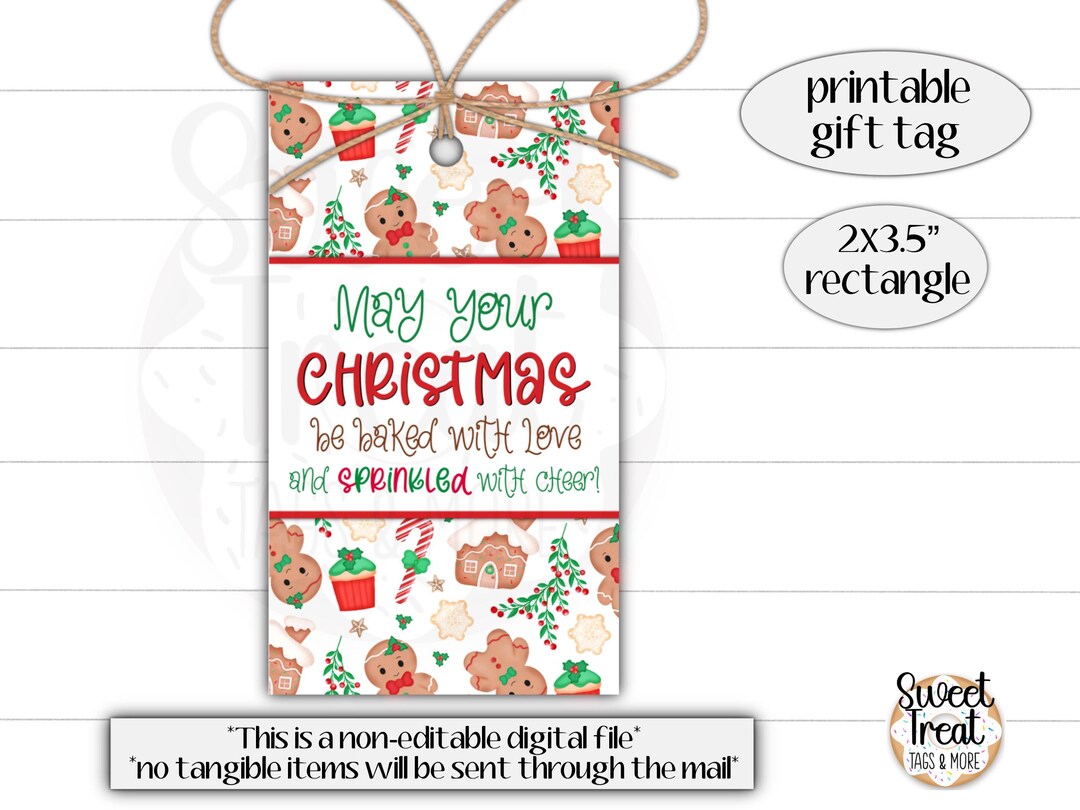 Christmas Gift Tag - Christmas Treat Tag - Christmas Favor - Gift Tags ...