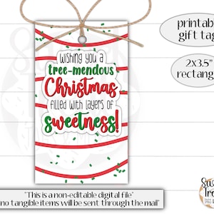 Christmas Tree Cake Tag - Christmas Gift Tag - Christmas Tree Cakes ...