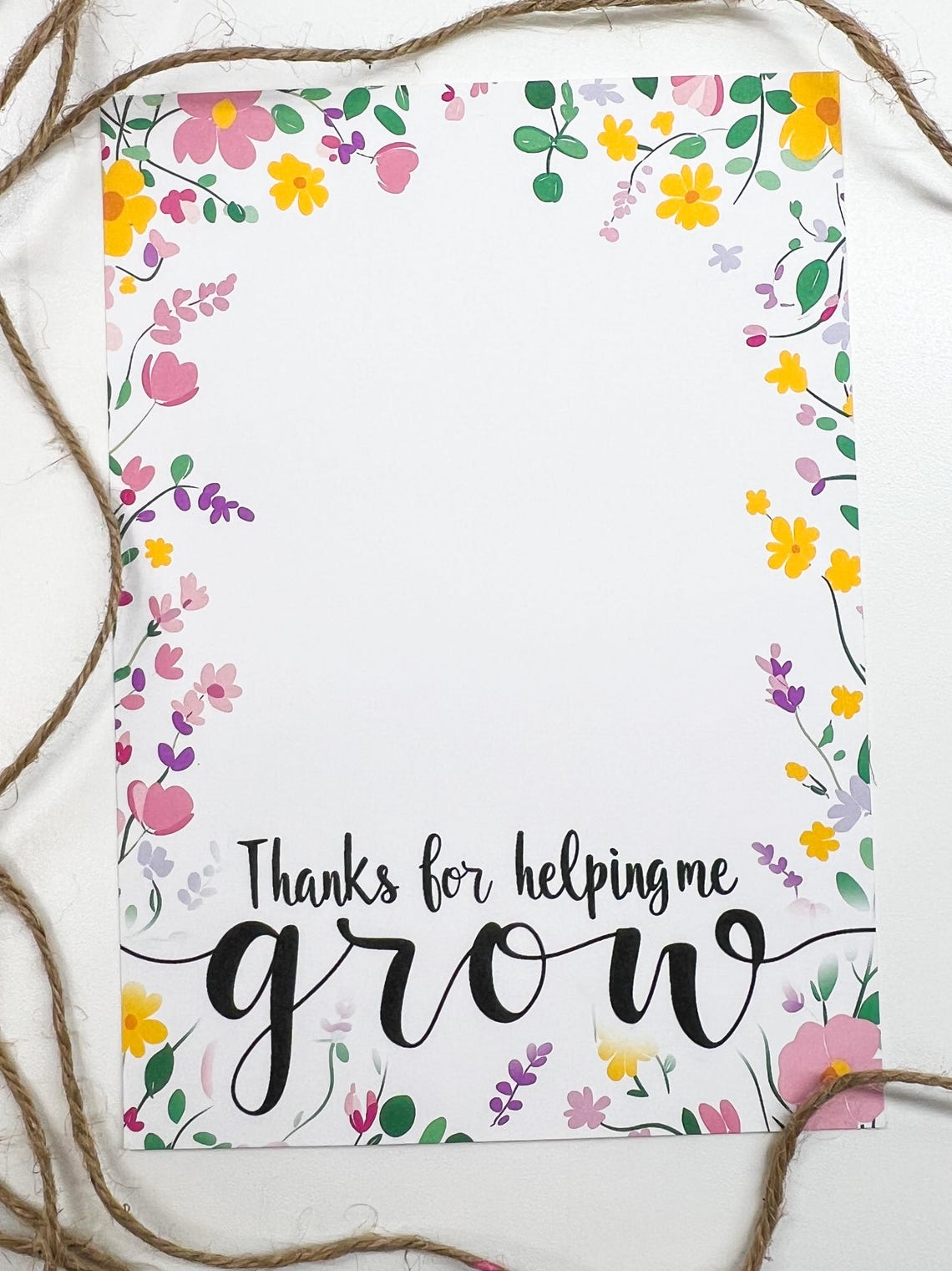 Printable 5x7" Teacher Appreciation Cookie Card - Helping Me Grow ...