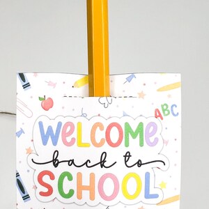 Printable Back to School Pencil Tag - Back to School Pencil Tag - Back ...