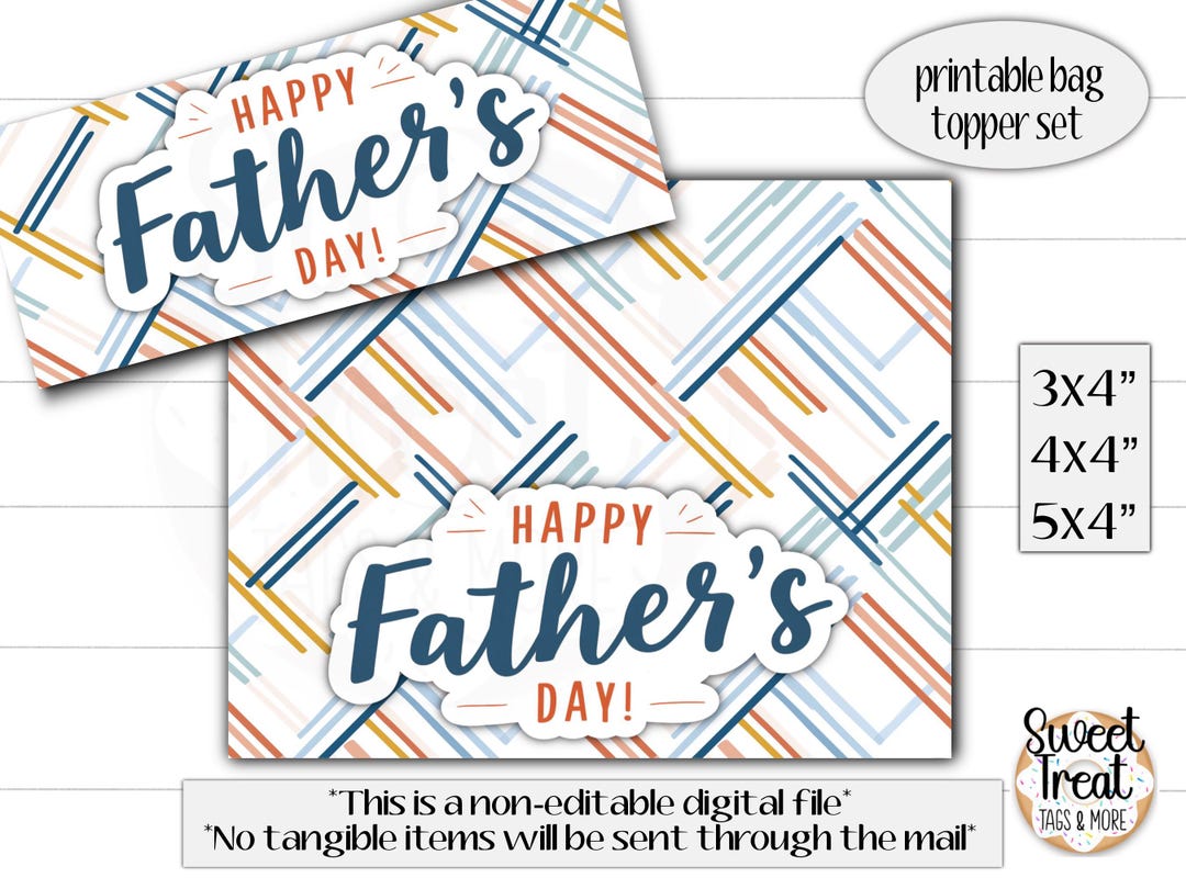 Printable Father's Day Cookie Topper - Father's Day Bag Topper - Father ...