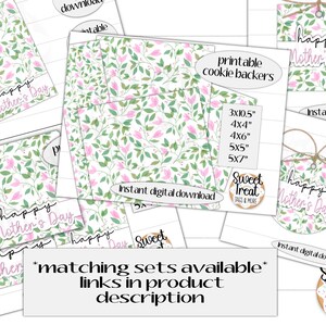 Printable Mother's Day Cookie Card - Happy Mothers Day - 3.5x5" - Pink ...