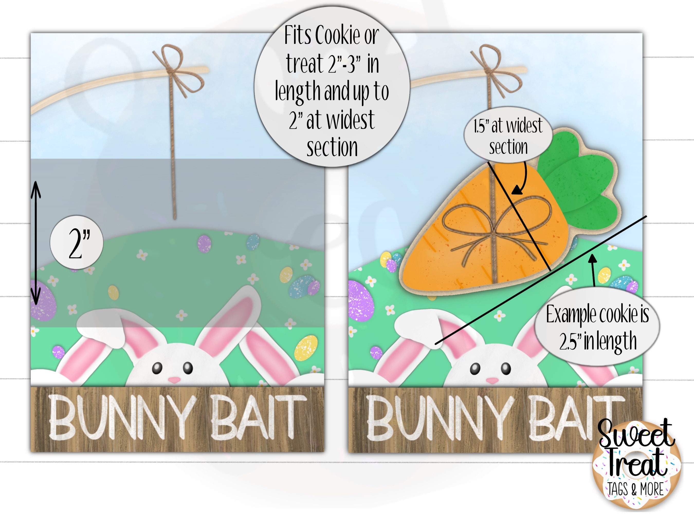 Printable Easter Cookie Card Bunny Bait 3.5x5 Bunny Bait Cookie Card ...