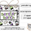 Build Your Own Monster Gift Tag, Printable Halloween Party Favor Tag ...