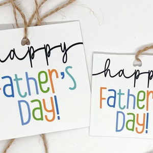 Printable Father's Day Gift Tag - Happy Father's Day - 2"- 2.5" Fathers ...