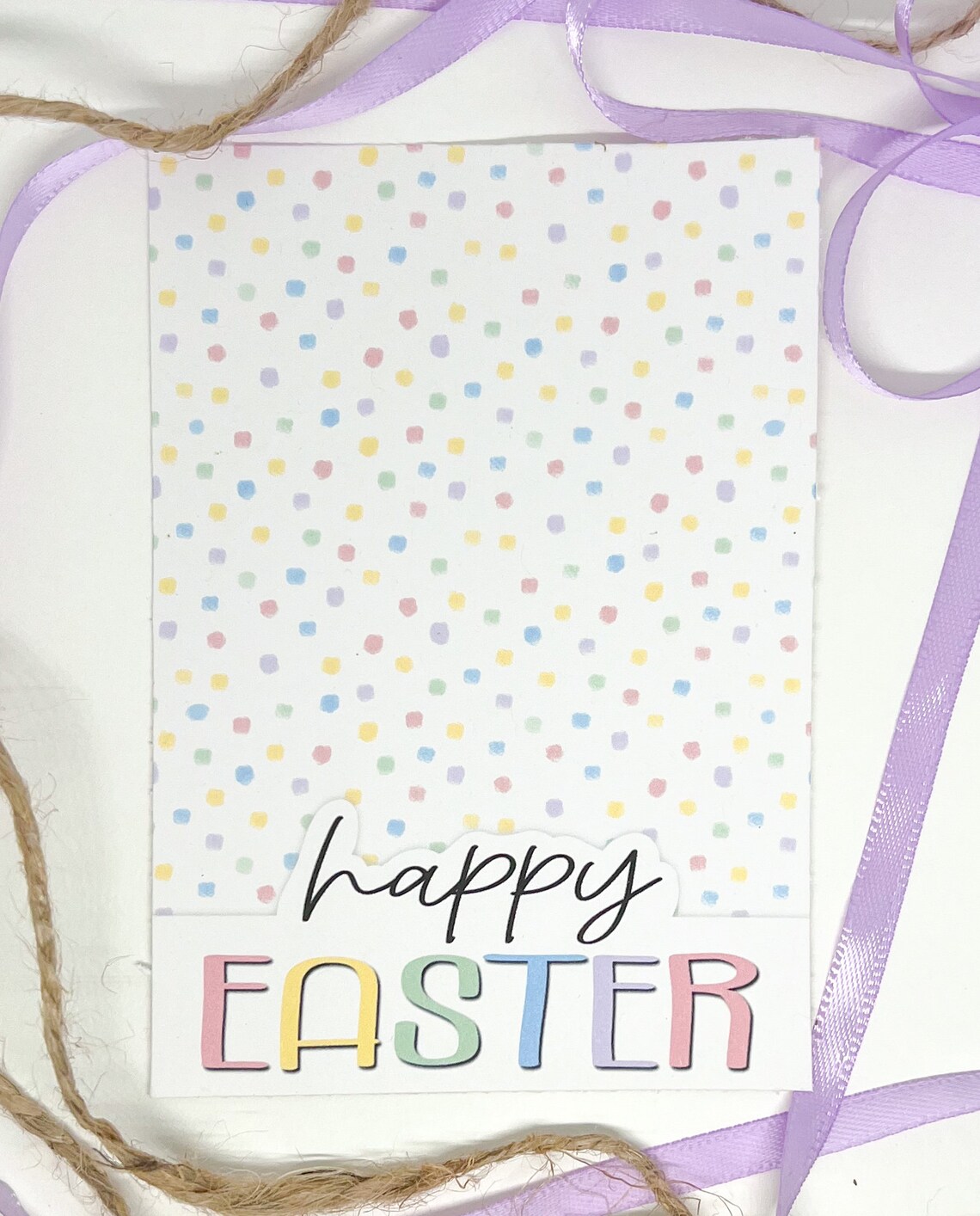 Printable Easter Cookie Card - Happy Easter - 3.5x5" Pastel Confetti ...