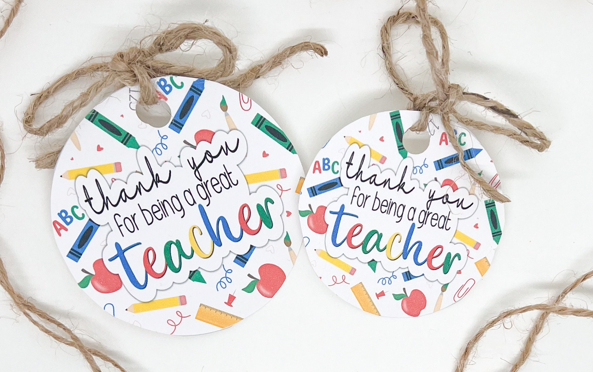 Printable Teacher Appreciation Cookie Tag Set - Round Cookie Tags 2 ...