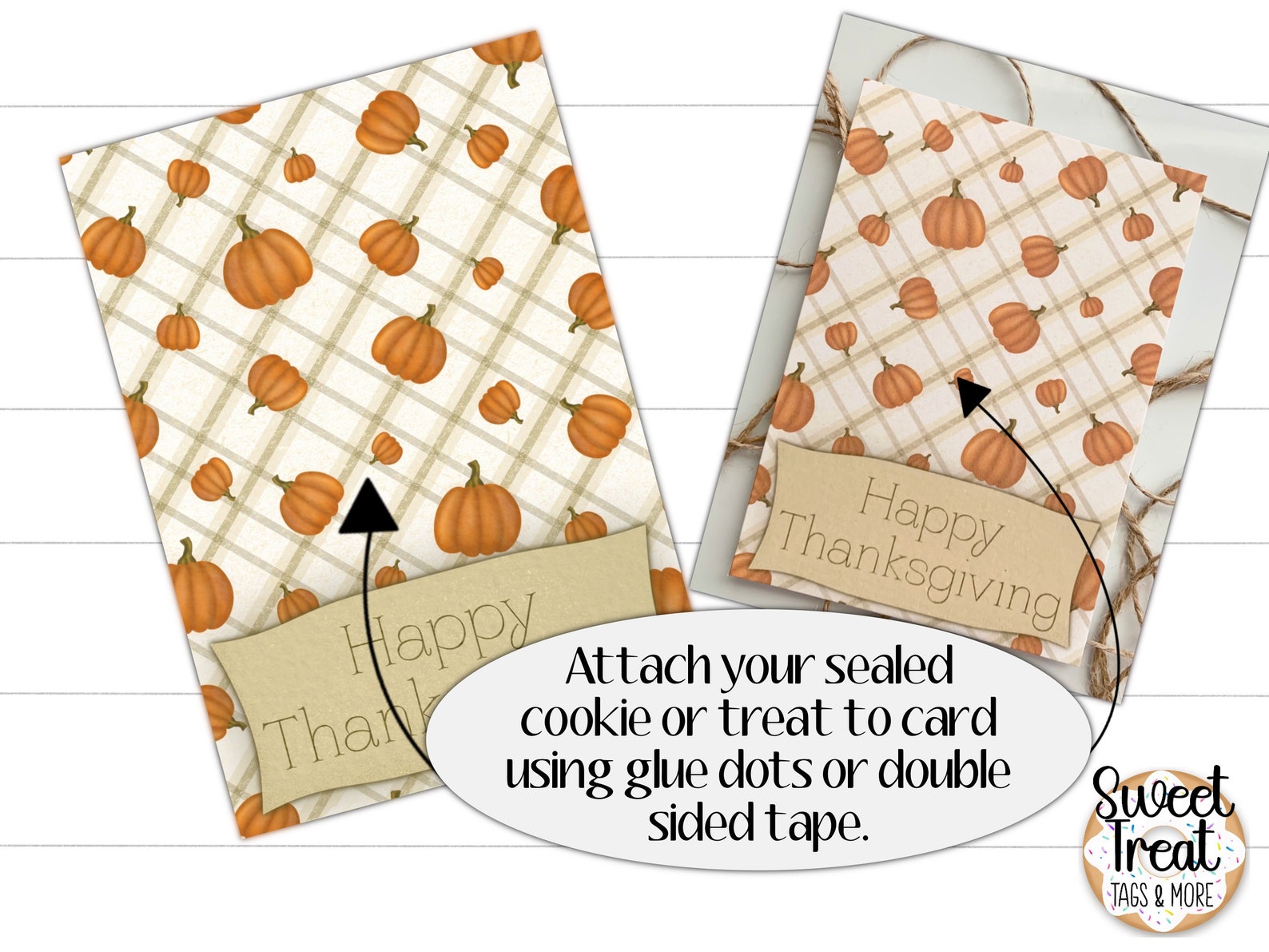 Printable Thanksgiving Cookie Card Happy Thanksgiving - Etsy