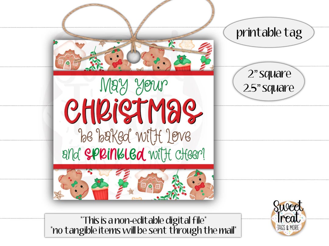Printable Christmas Cookie Tag Set A Little Treat to Make Your ...