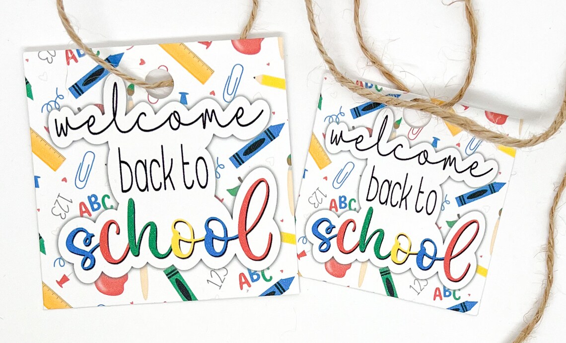 Printable Back to School Gift Tag Welcome Back to School crayon Pencil ...