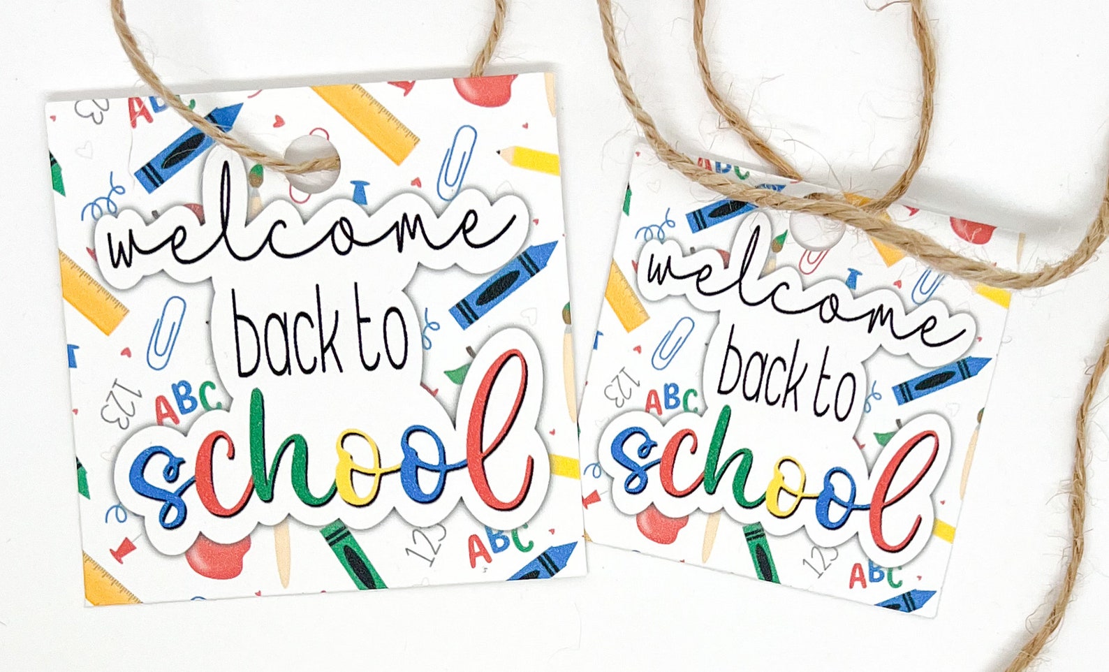 Printable Back to School Gift Tag Welcome Back to School crayon Pencil ...