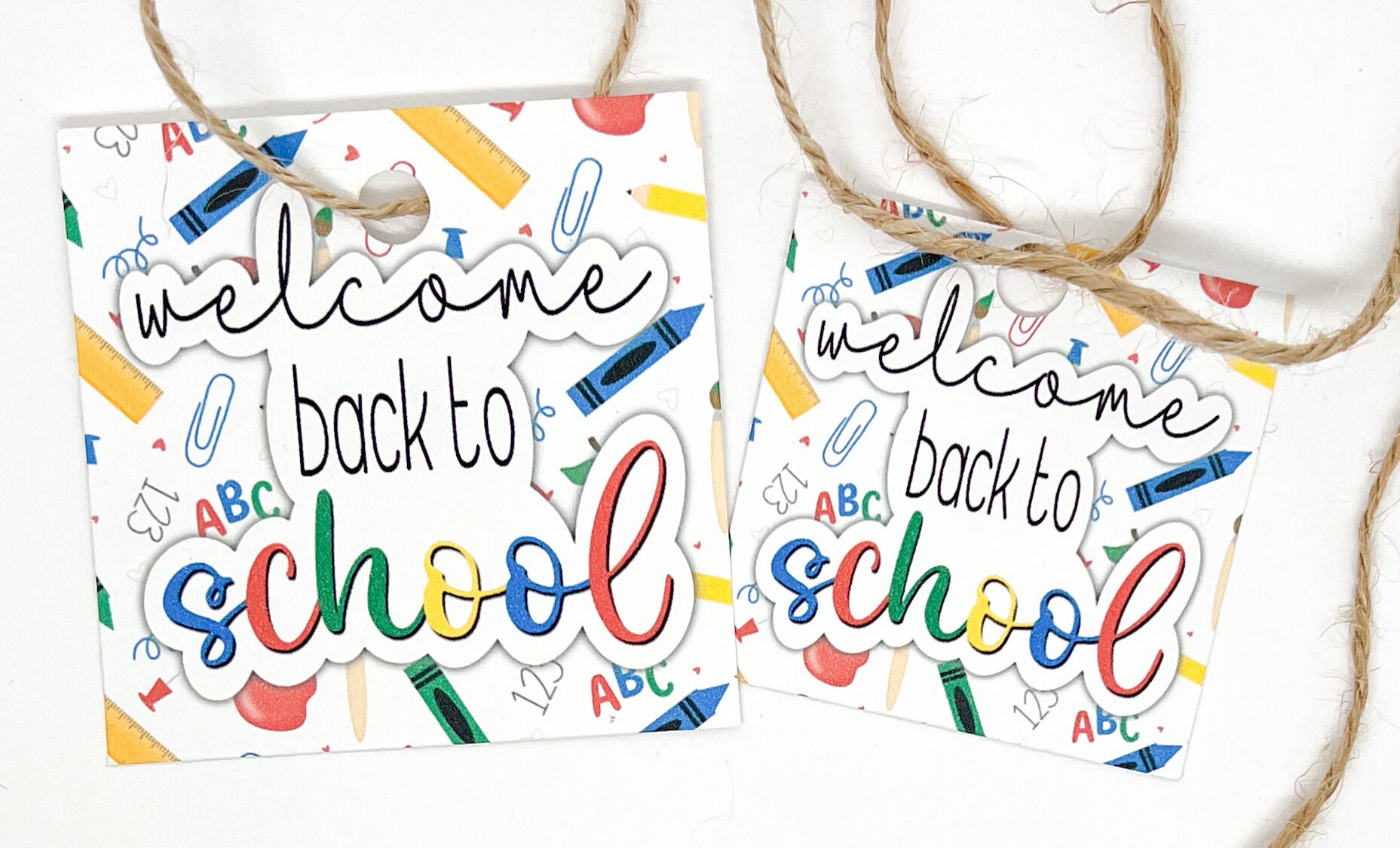 Printable Back to School Gift Tag Welcome Back to School crayon Pencil ...