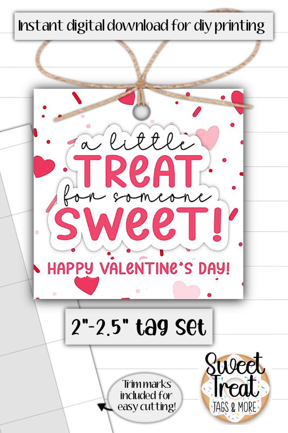 Printable Valentine's Day Cookie Tag - Valentine's Day Class Tags ...