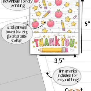Printable Teacher Appreciation Cookie Card - Teacher Cookie Card ...