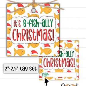 Printable O-fish-ally Christmas Tag Set - Goldfish Cracker Tag ...