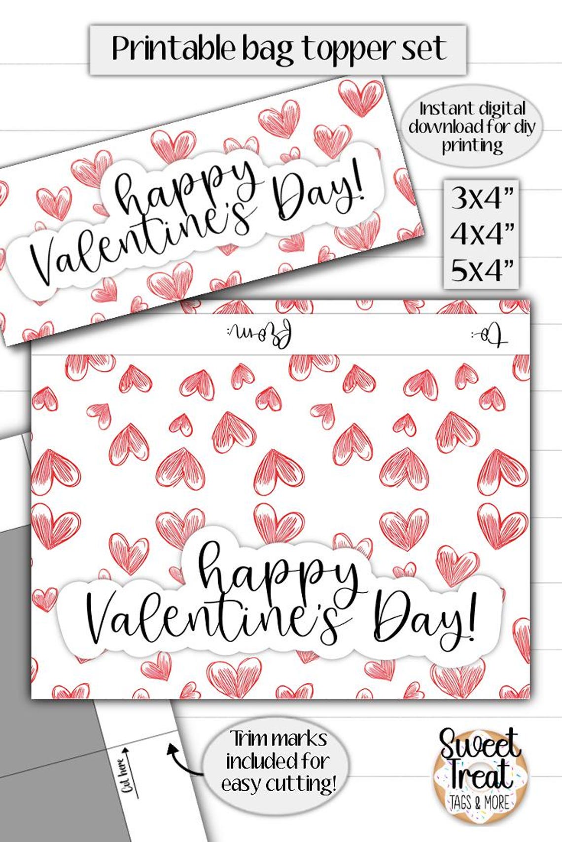 Printable Valentine's Day Cookie Topper - Valentine's Day Toppers ...
