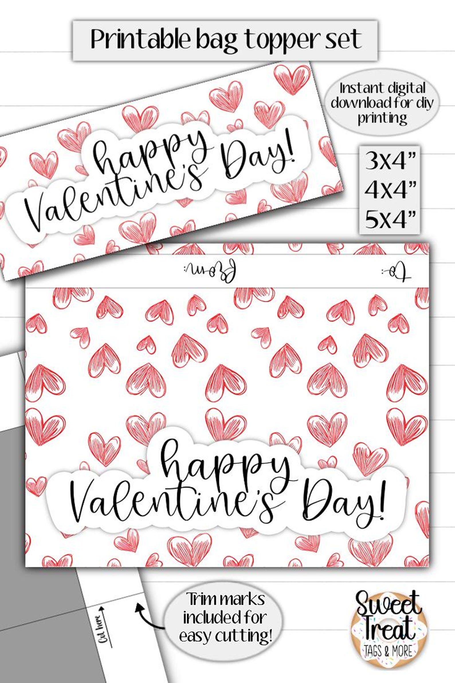 Printable Valentine's Day Cookie Topper - Valentine's Day Toppers ...