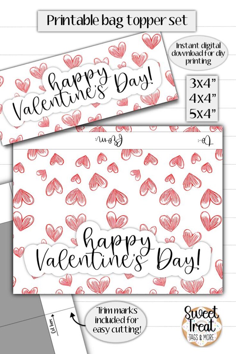Printable Valentine's Day Cookie Topper - Valentine's Day Toppers ...