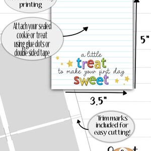 Printable Back to School Cookie Card - a Little Treat to Make Your ...