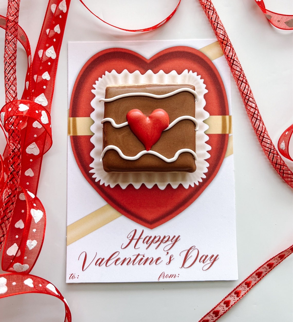 Printable Valentines Day Cookie Card - Happy Valentine's Day - 3.5x5 ...
