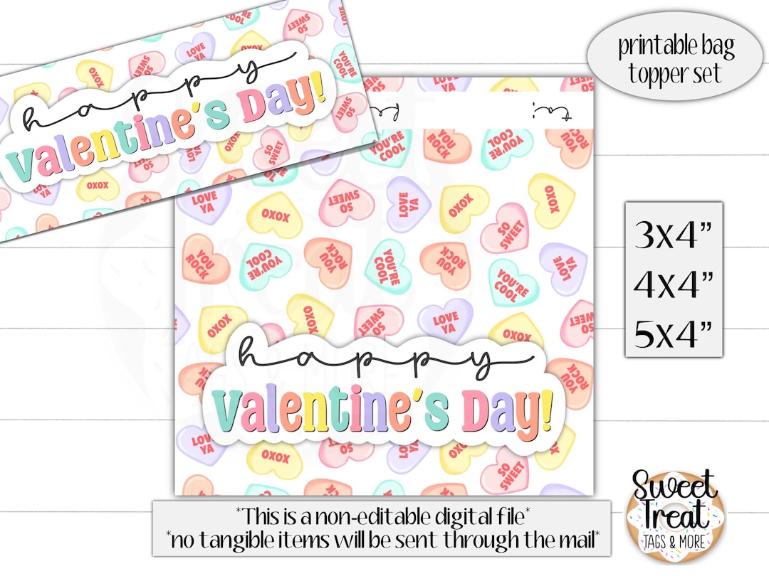 Printable Valentine's Day Cookie Topper - Valentine's Day Toppers ...