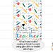 Printable Teacher Appreciation Cookie Card Thank You for Being a Great ...