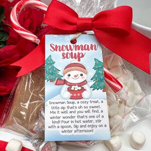 Snowman Soup Editable Snowman Soup Tag Christmas Treat Tag hot Cocoa ...