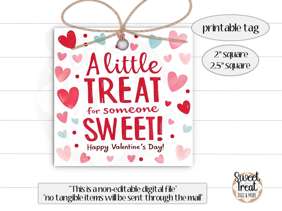 Printable Valentine's Day Cookie Tag - Valentine's Day Class Tags ...