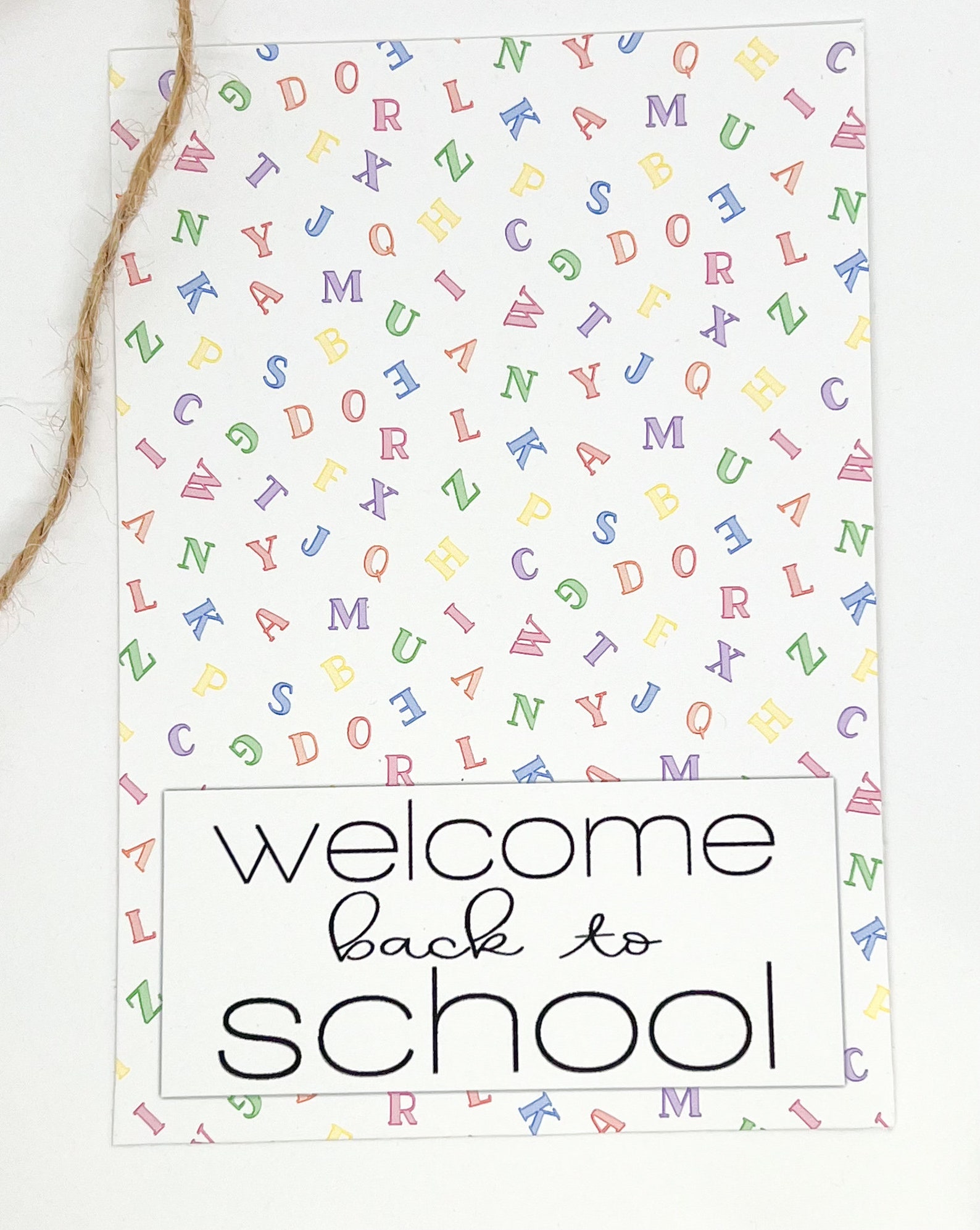 Printable Back to School Cookie Card 3.5x5 Alphabet Cookie Card Welcome ...