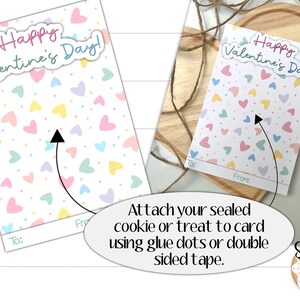 Printable Valentines Day Cookie Card 5x7 Happy Valentine's Day 5x7 ...