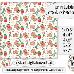 Printable Christmas Cookie Backers - Christmas Cookie Packaging ...